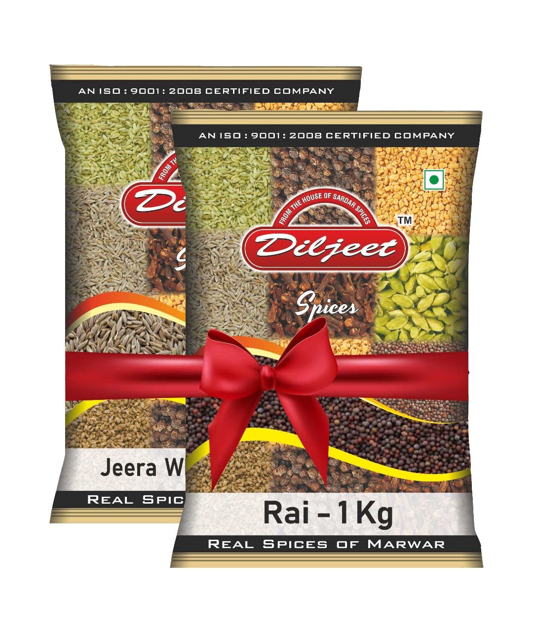 Diljeet Premium 1Kg jeera+Premium 1Kg Sarso (Total 2Kg) Rai Jeera Combo ...