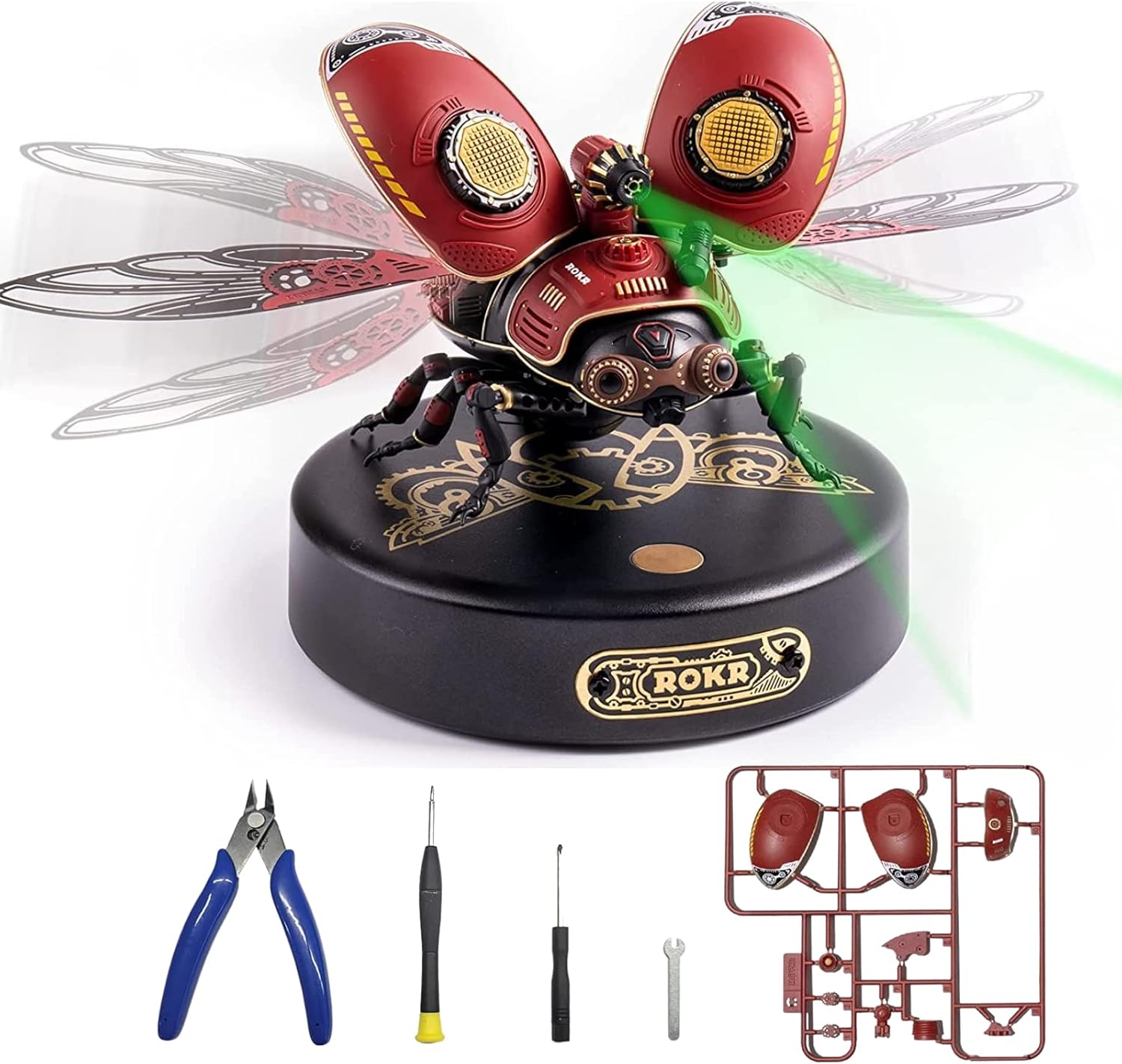 ROKR Scout Beetle Model Kits For Adults to Build-3D Metal Puzzle- ABS And Metal Buds Insects ...