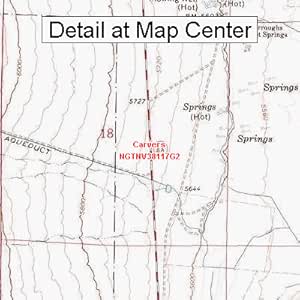 Amazon.com: USGS Topographic Quadrangle Map - Carvers, Nevada (Folded ...