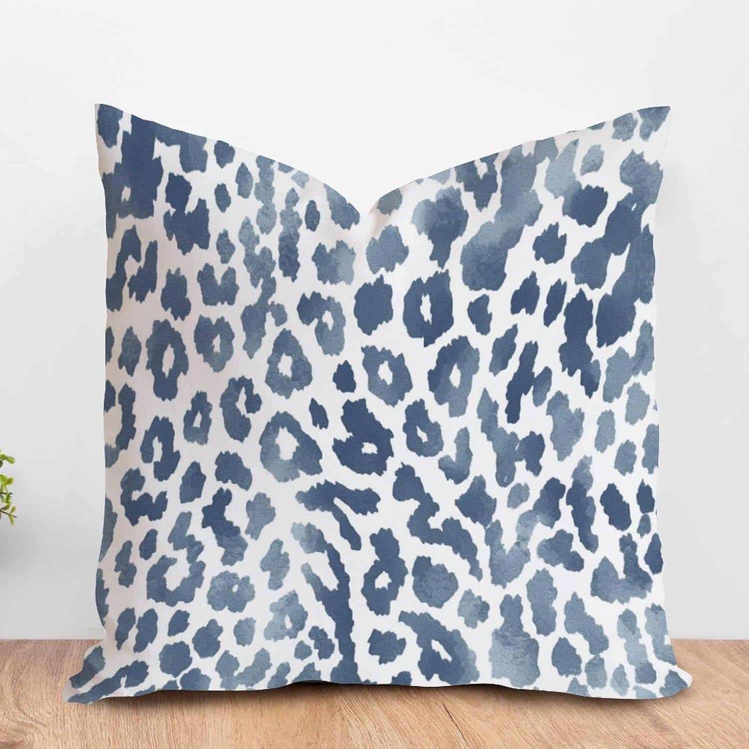 Amazon.com: ArogGeld Blue Animal Print Leopard Farmhouse Throw Pillow ...