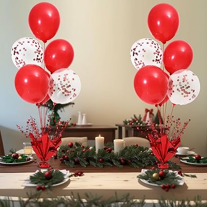 Amazon.com: 2 Set Red Balloon Centerpieces for Tables with Balloon ...