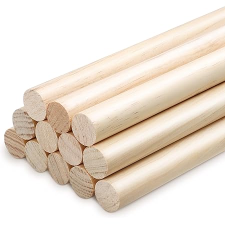Amazon.com: Pennsylvania Woodworks Maple Wooden Dowel Rods - Solid ...