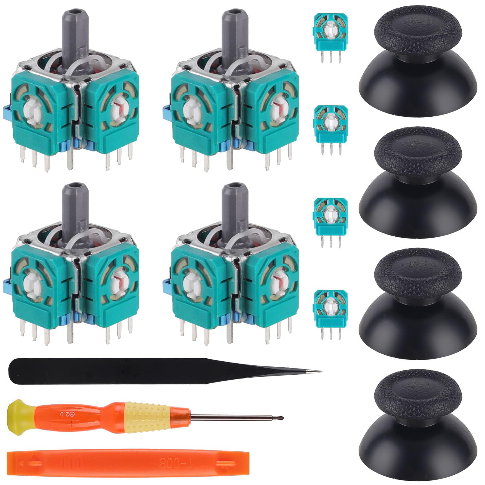 Amazon.com: TOMSIN Joysticks Replacement for PS5 Controller,4 Pack 3D ...