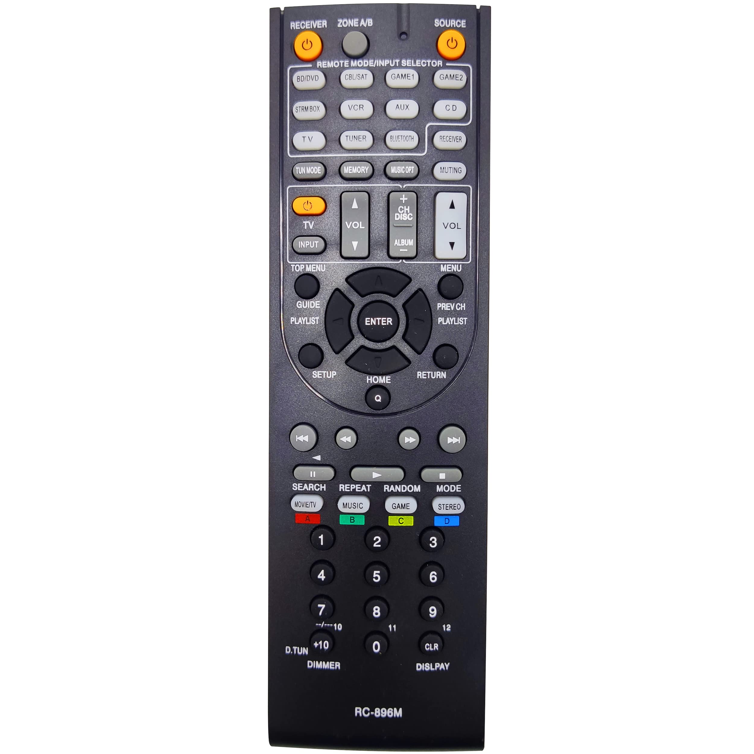 Amazon.com: INTECHING RC-896M AV Receiver Remote Control for Onkyo HT ...