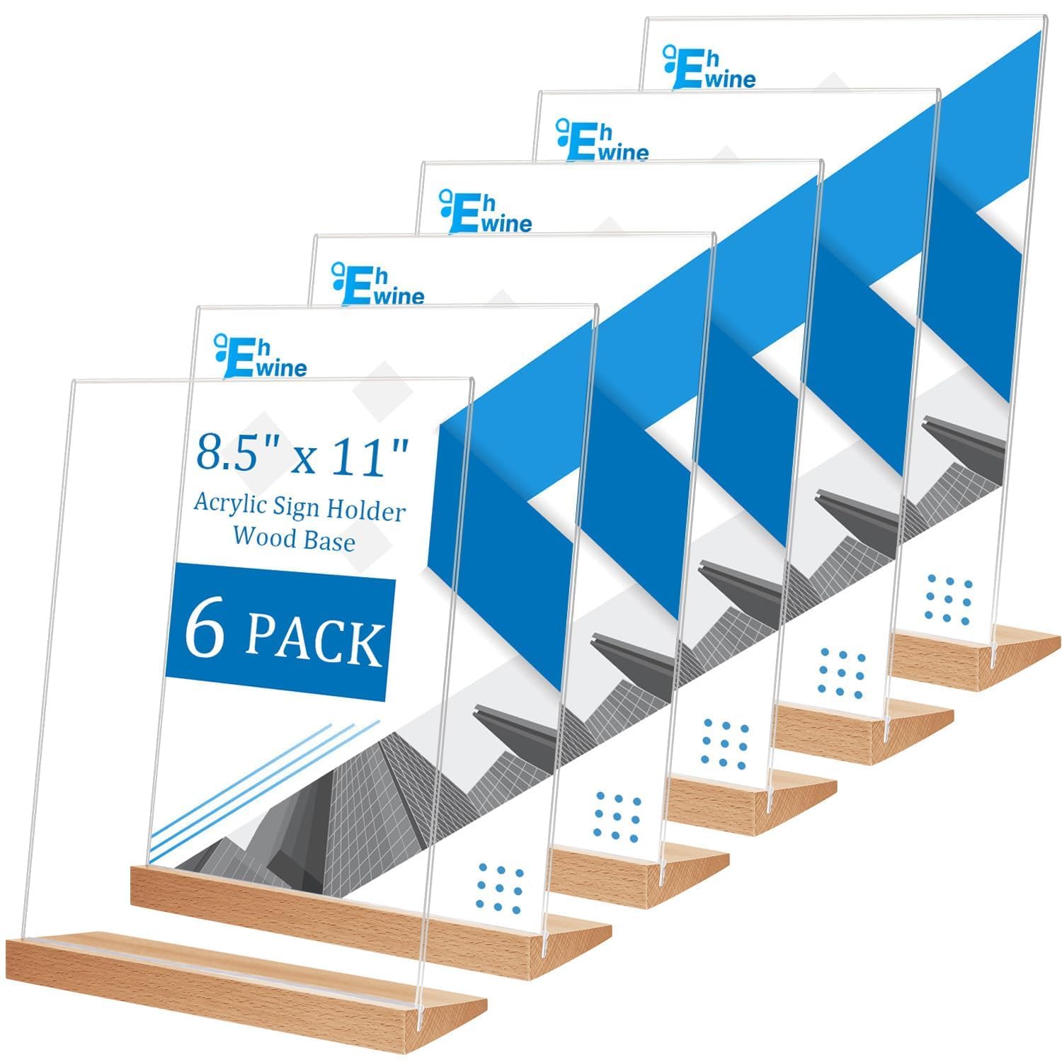 Amazon.com: EHWINE 8.5 X 11 Acrylic Sign Holder, 6 Pack L Shape Acrylic ...