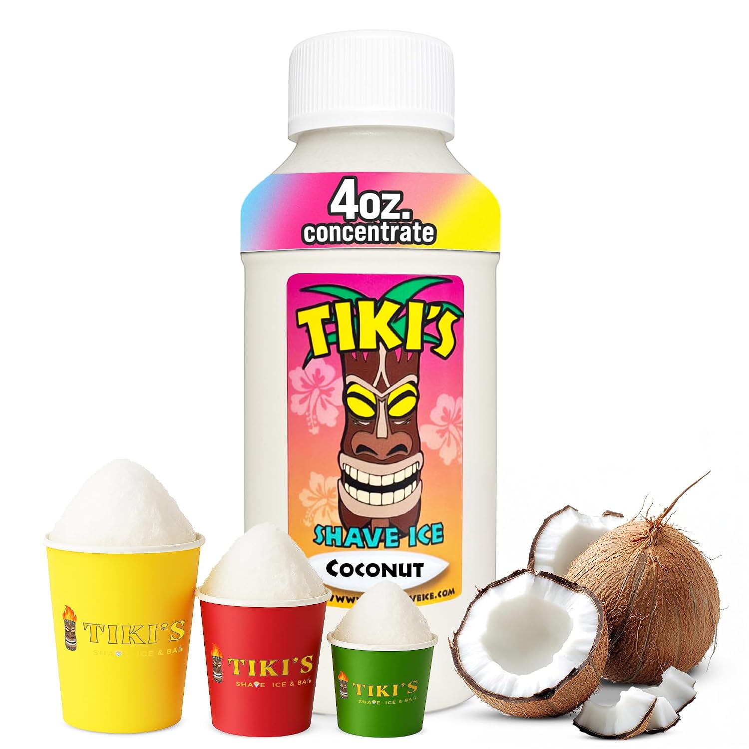 Amazon.com: Tiki's Shave Ice Syrup Concentrate for Snow Cones & Shaved ...