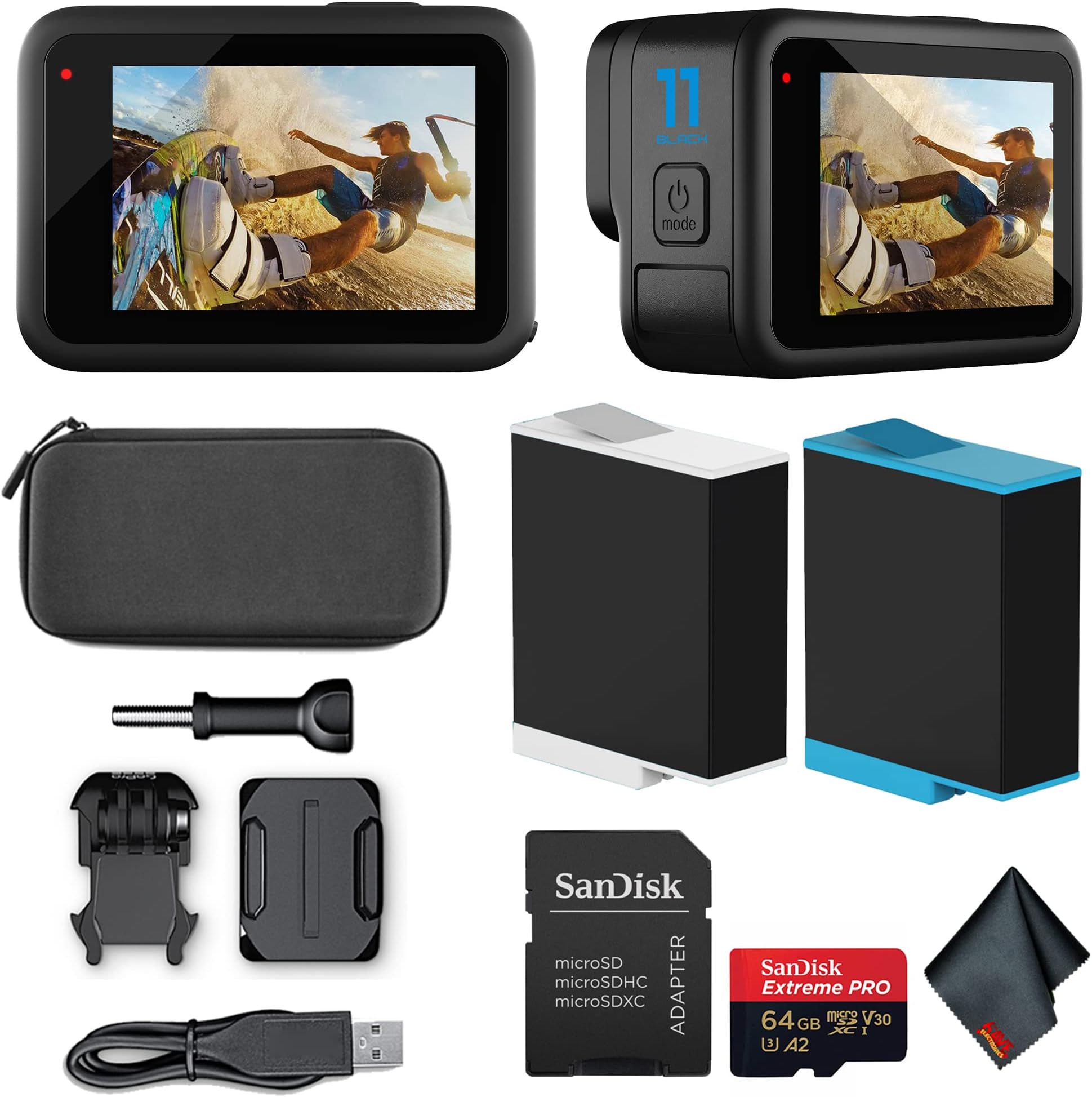 Amazon.com : GoPro Hero 11 (HERO11) Black - Waterproof Action Camera with 5.3K Ultra HD Video ...