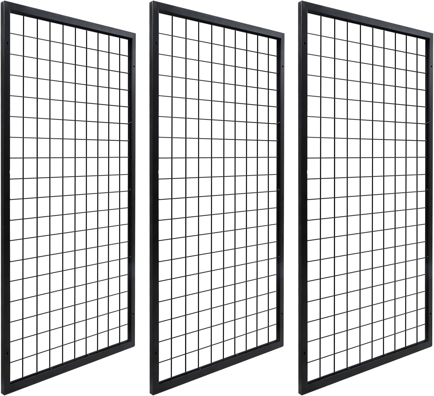 Amazon.com: NectaCol 3 Packs Grid Wall Panels, Metal Black Wire Grid ...