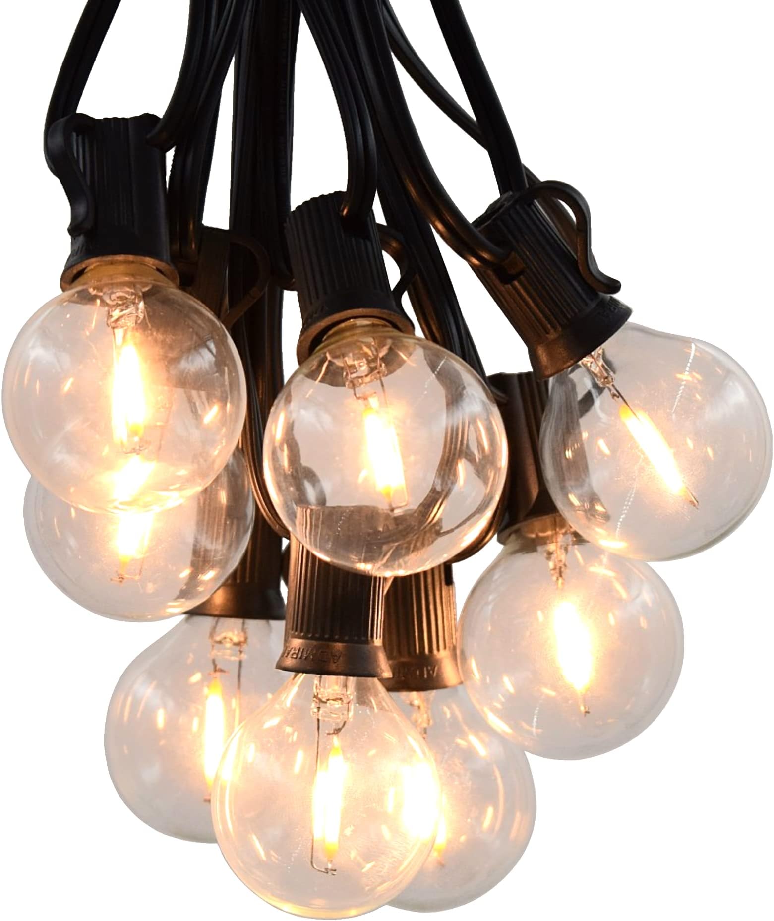 Hometown Evolution, Inc. G40 LED Warm White Outdoor Patio String Lights ...