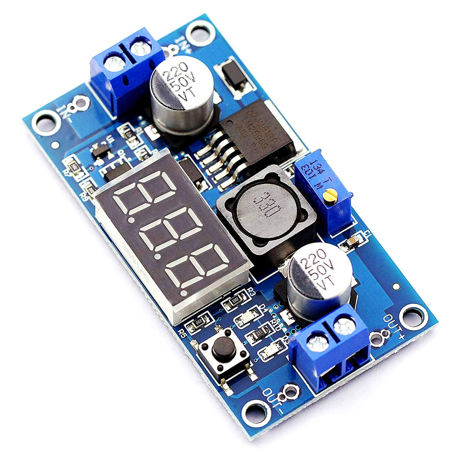 Liudrpeng Lm2596 Dc Dc Adjustable Buck Module With Digital Voltmeter ...