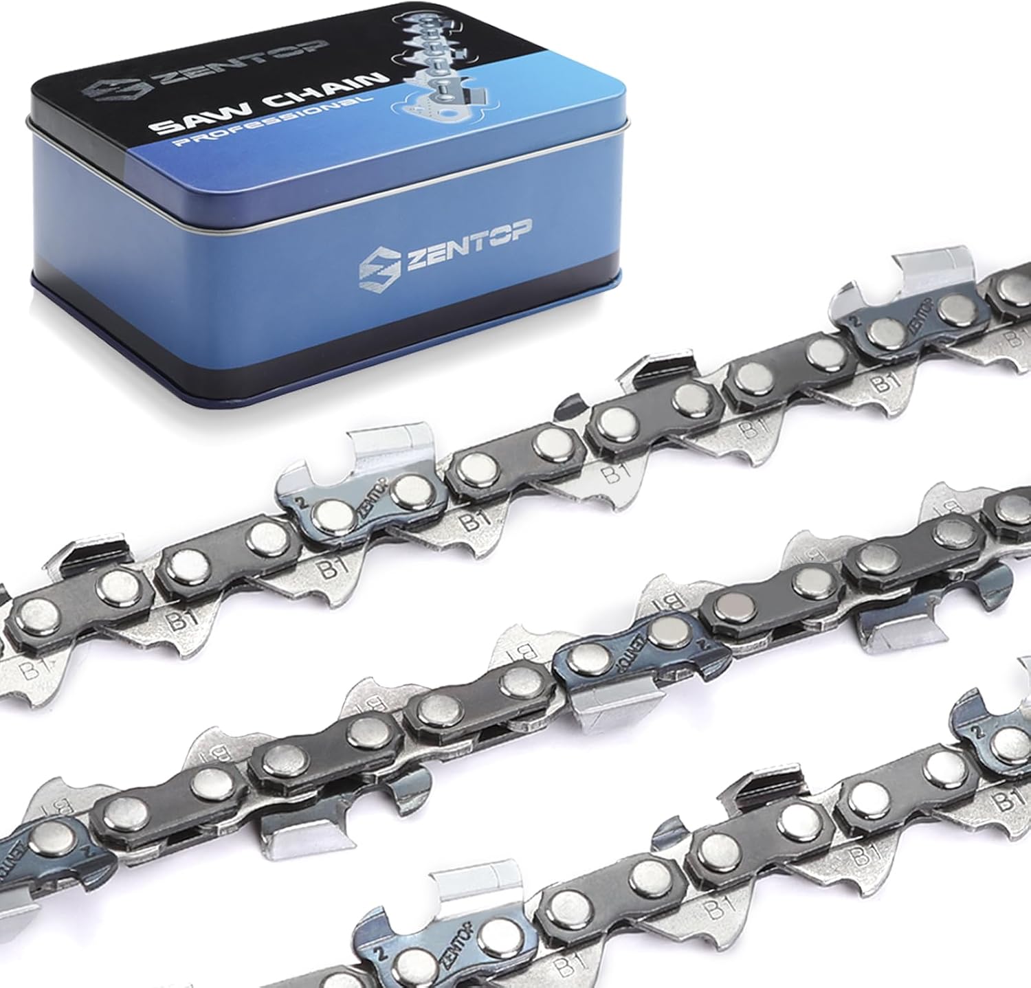ZENTOP Paquete de 3 cadenas de motosierra de 18 pulgadas, paso de 0.325 ...