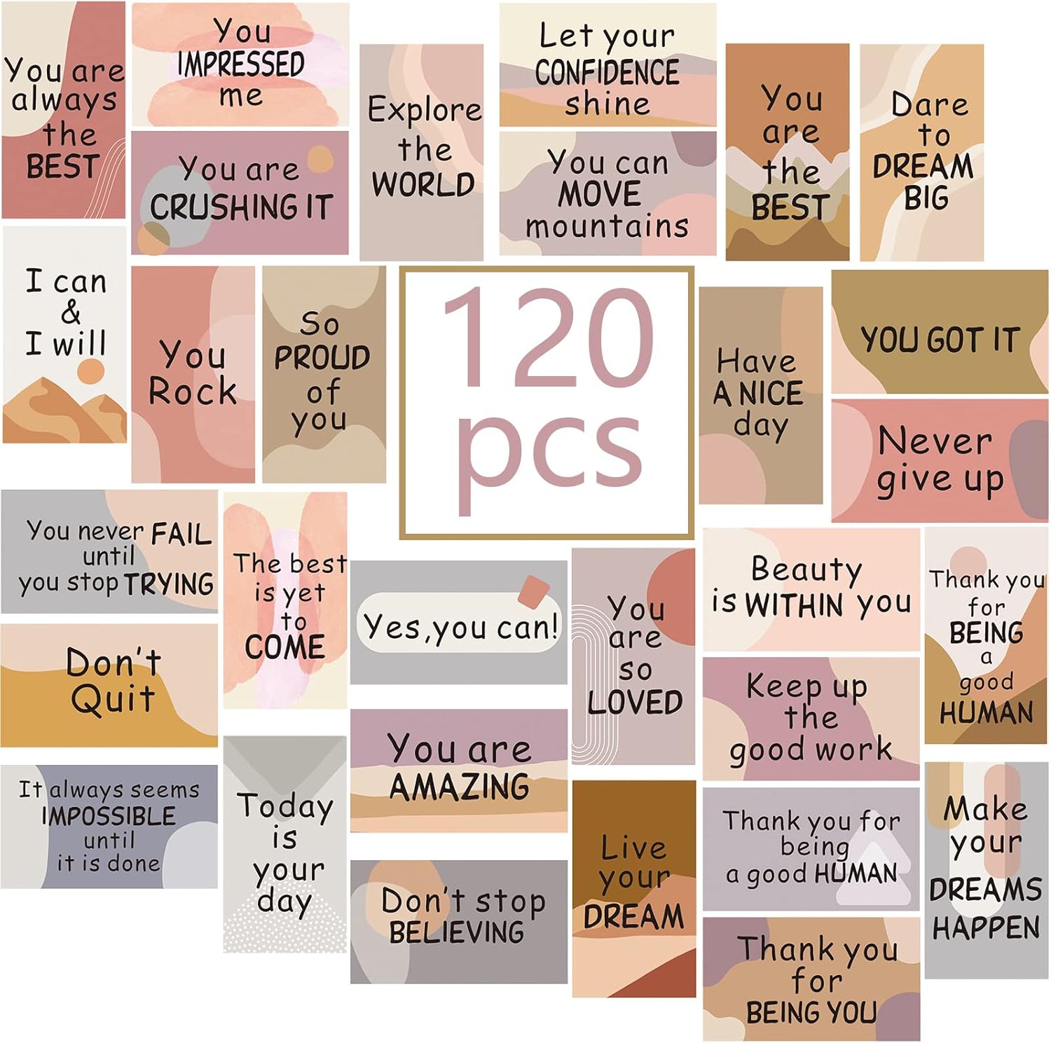 Amazon.com : Outus 120 Pcs Motivational Encouragement Quote Cards ...