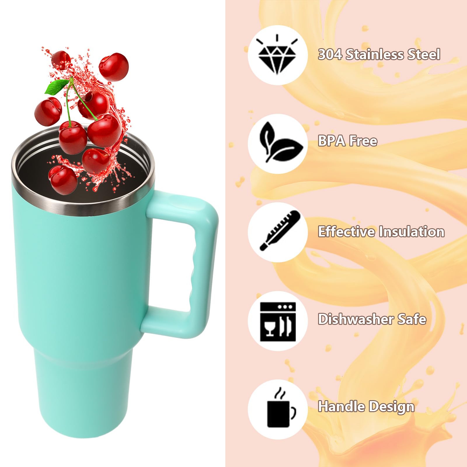 Thermal Coffee Cups With Handles Bohtal Insulated Travel Mug Black