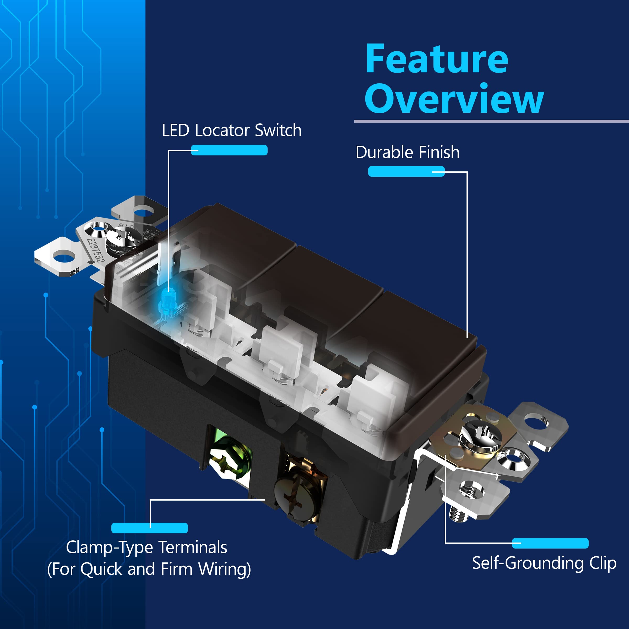 Snapklik.com : LIDER Minimalist Design Matte Finish Lighted Triple ...