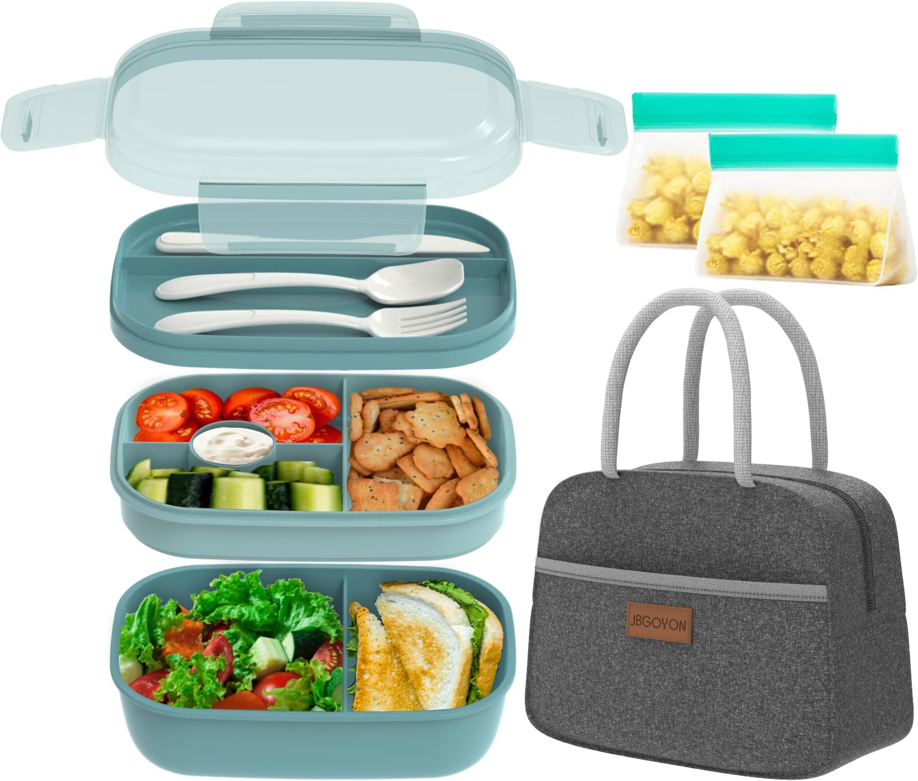 Amazon.com: Uybieef All-in-One Bento Box Container - Large 61-oz Adult ...