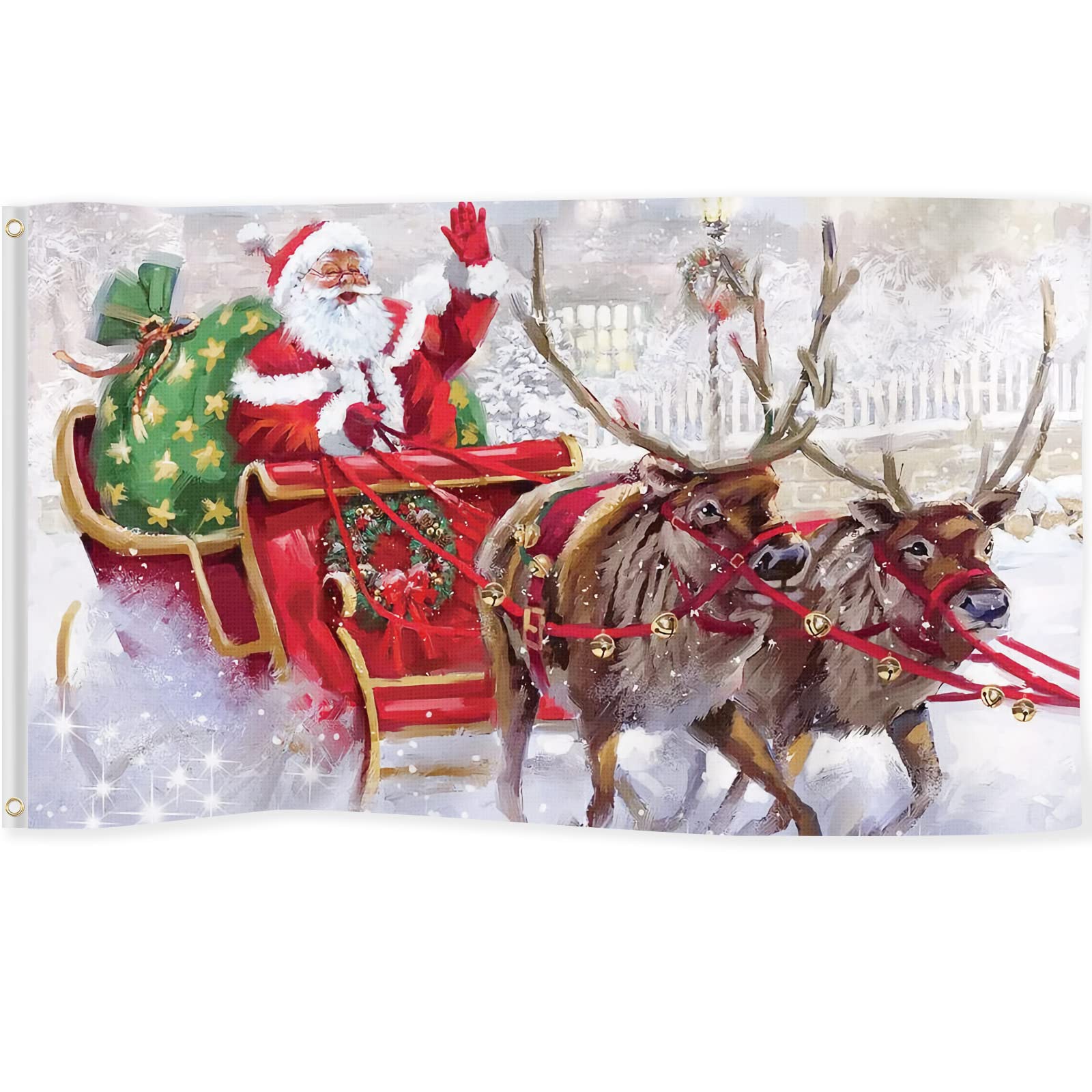 Probsin Christmas Flag 3x5 Ft Santa Claus Decorations Double Printed ...