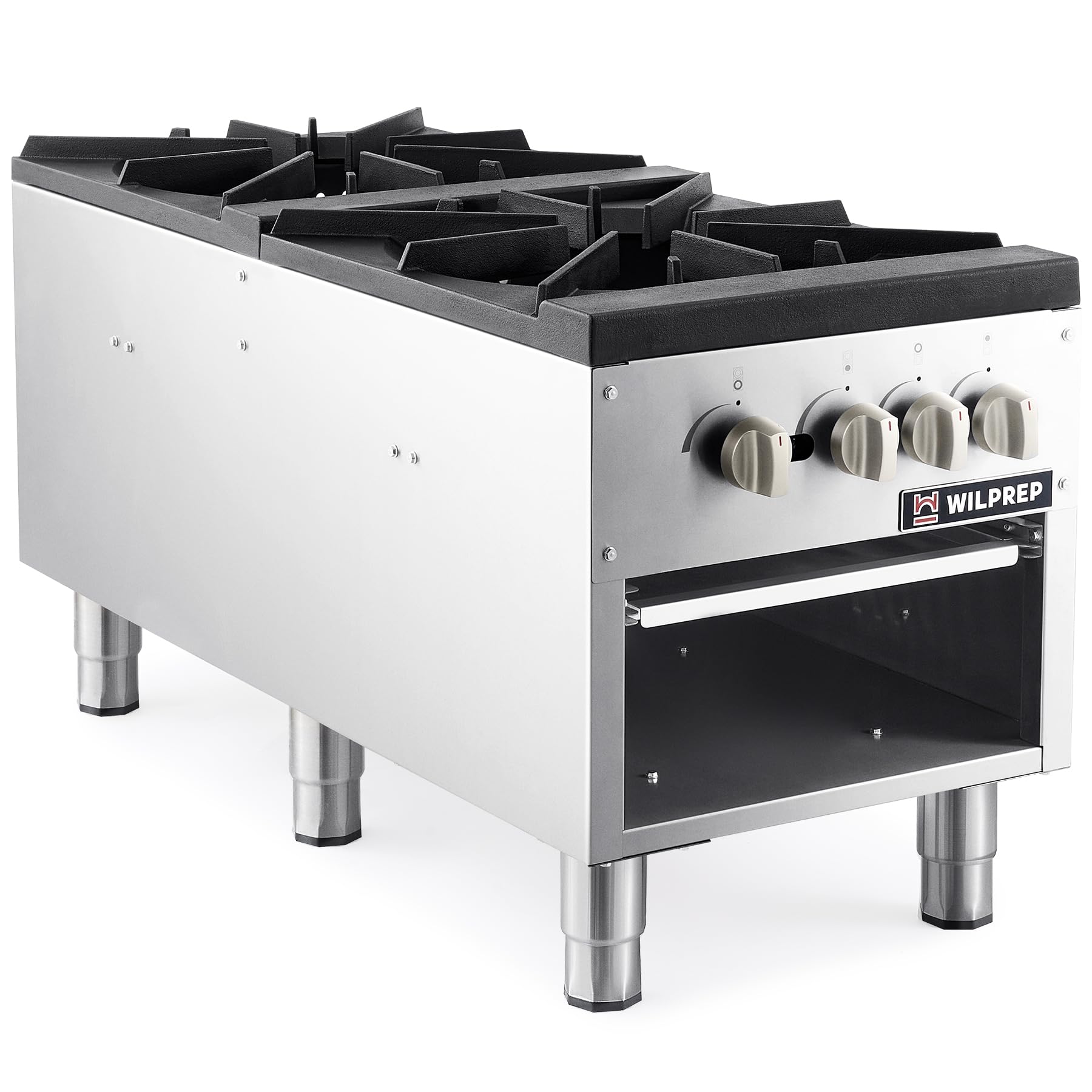 Amazon.com: WILPREP Commercial Gas Range, 2 Burner Gas Stove with Total ...