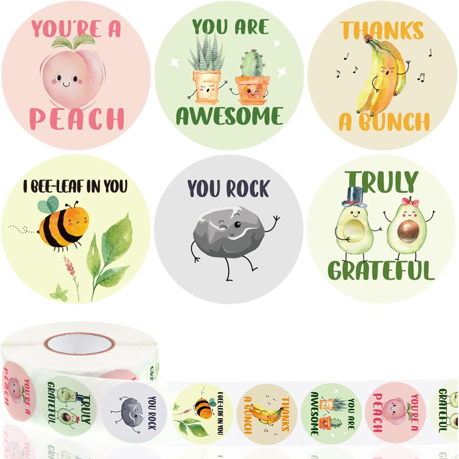 Amazon.com: 1000 Pcs Kudos Appreciation Stickers Retro You are Awesome ...