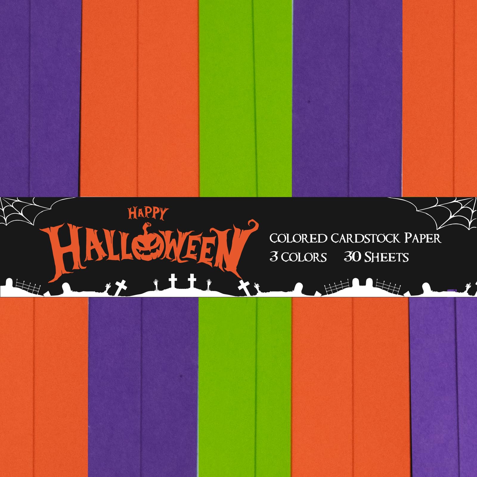 30 Sheets Halloween Cardstock 250gsm Halloween Construction Paper 3 ...