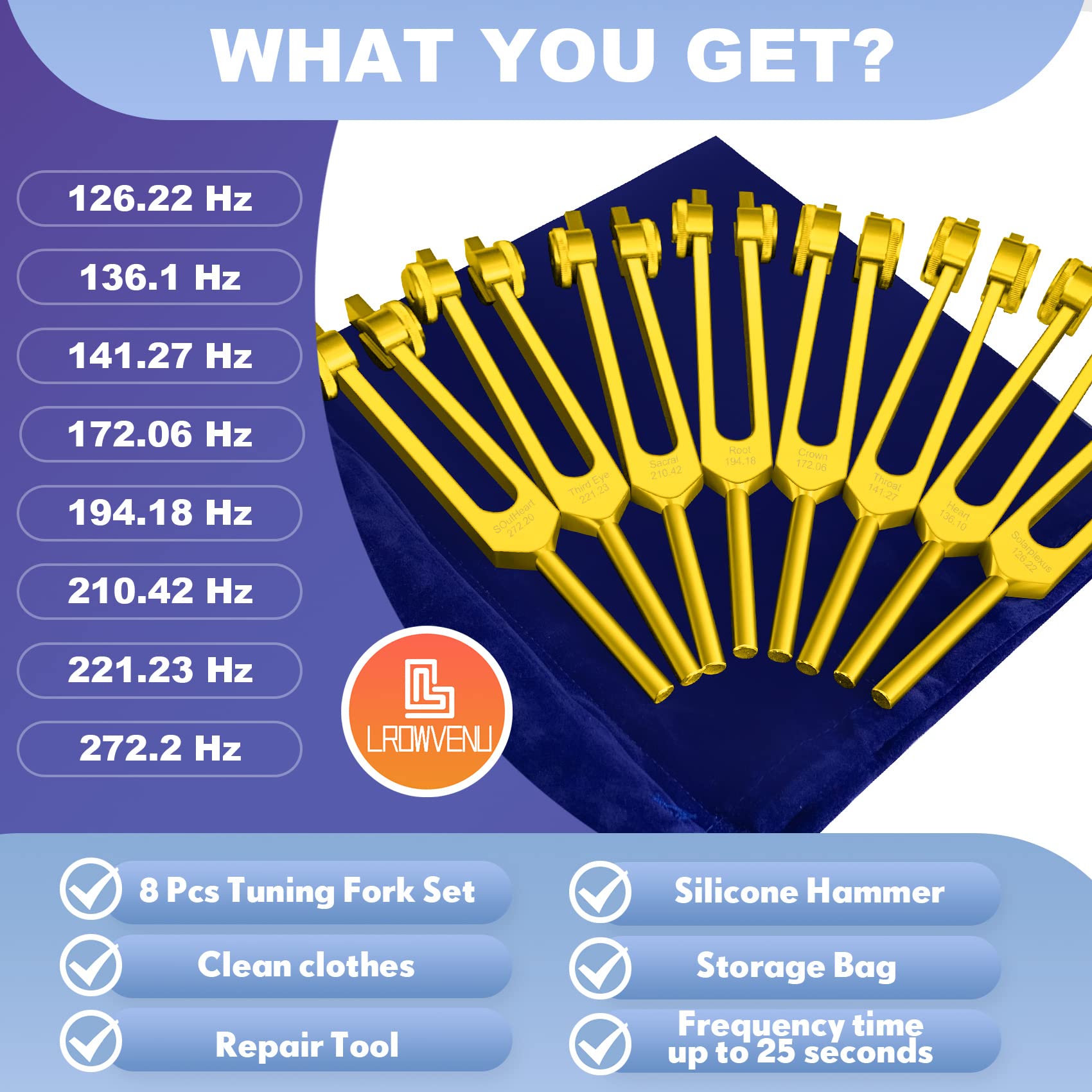 Snapklik.com : Chakra Tuning Forks Set, 7 Chakra And 1 Soul Purpose ...