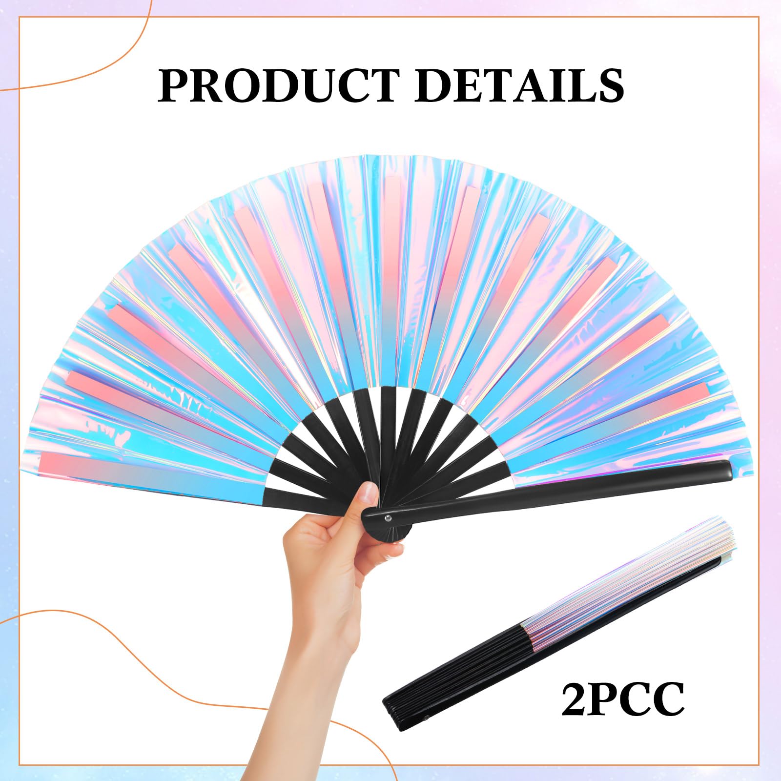 Snapklik.com : Maitys Large Rave Fan Clap Fans For Line Dancing Large ...