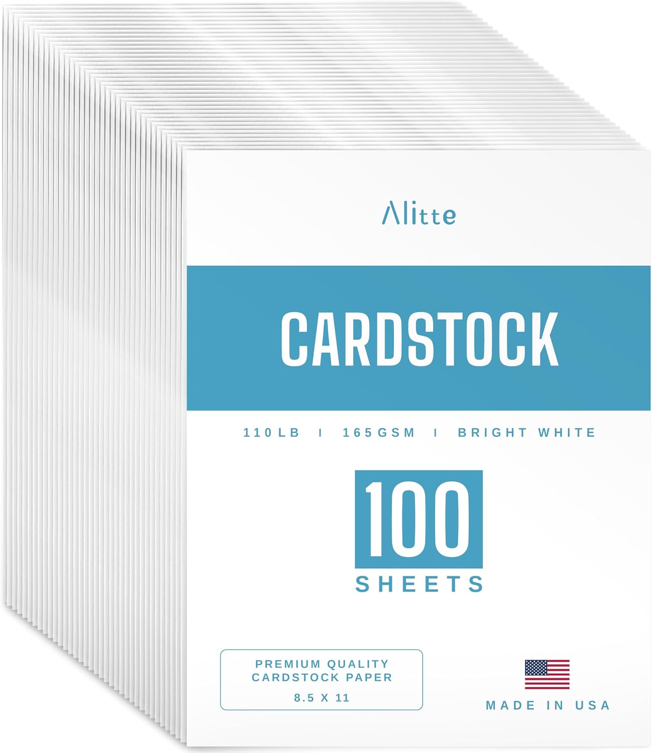 Amazon.com: Cardstock Paper | 100 Pack, White Card Stock Printer Paper ...