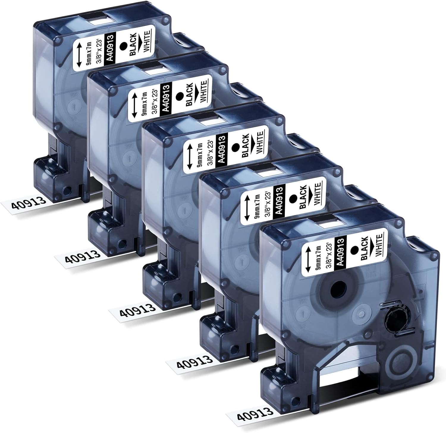 Unistar kompatibel Dymo D1 9mm x 7m 40913 S0720680 Etikettenband für ...