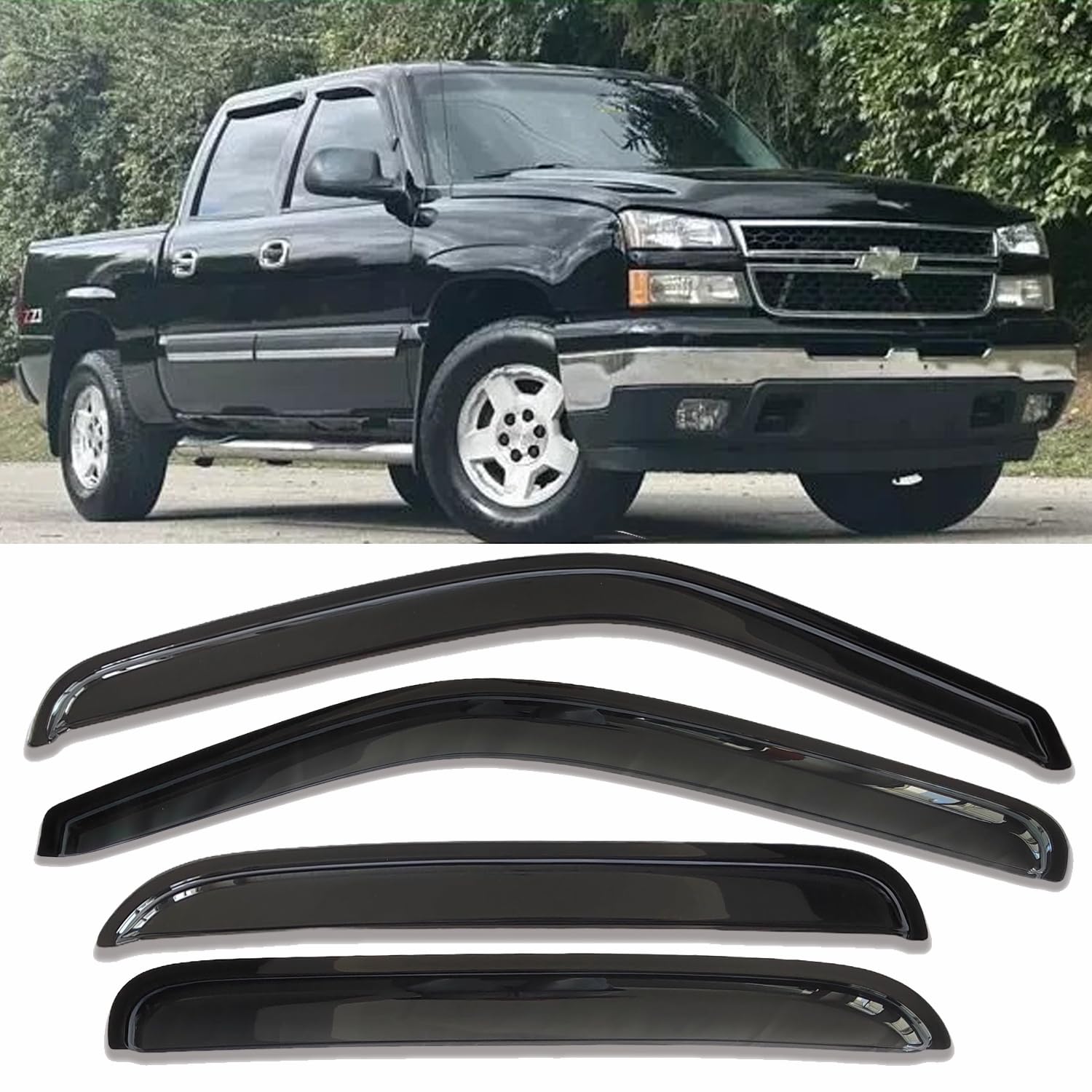 Amazon.com: Side Window Visor Rain Guards Wind Deflectors Window Vent ...