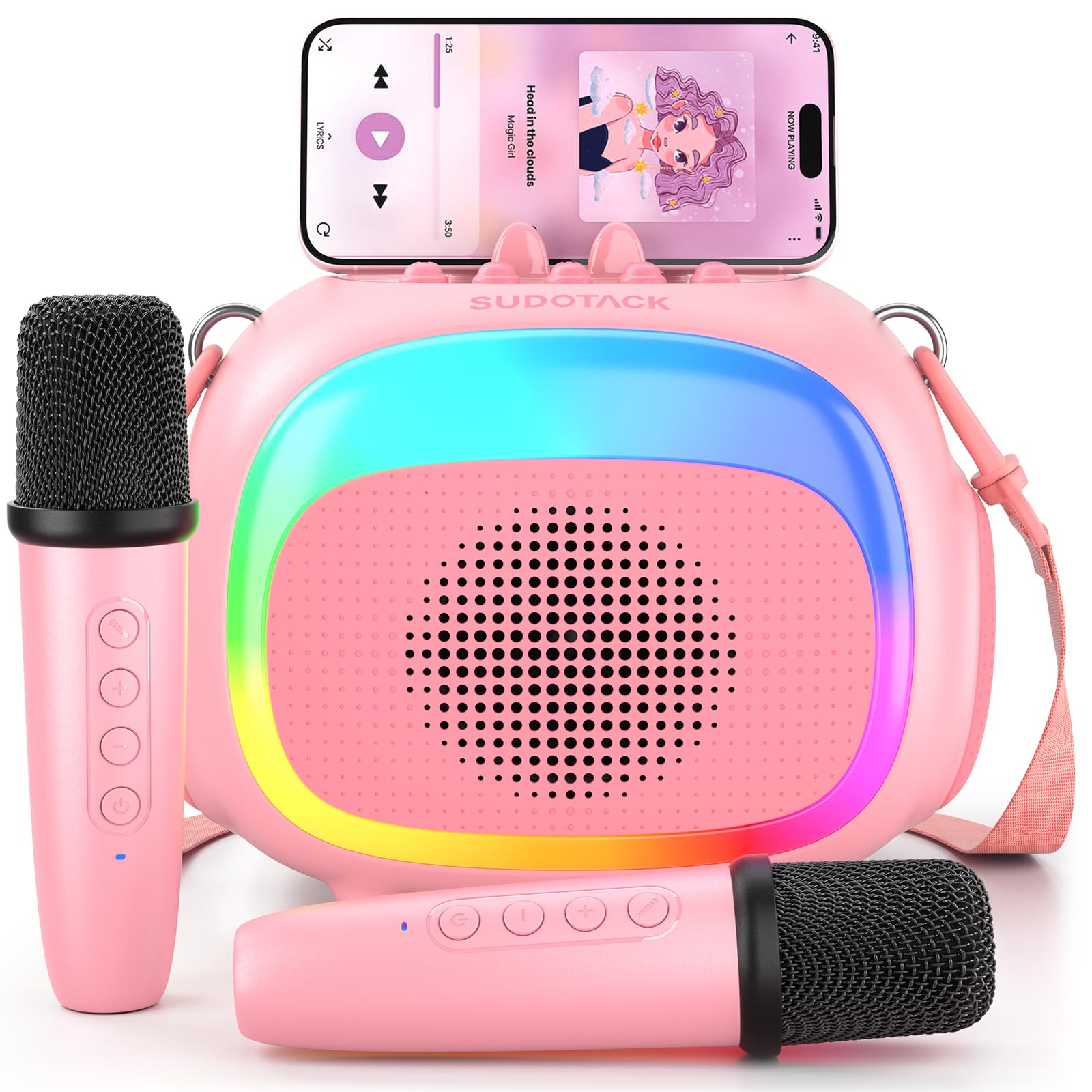 Amazon.com: SUDOTACK Mini Karaoke Machine for Kids, Portable Bluetooth ...
