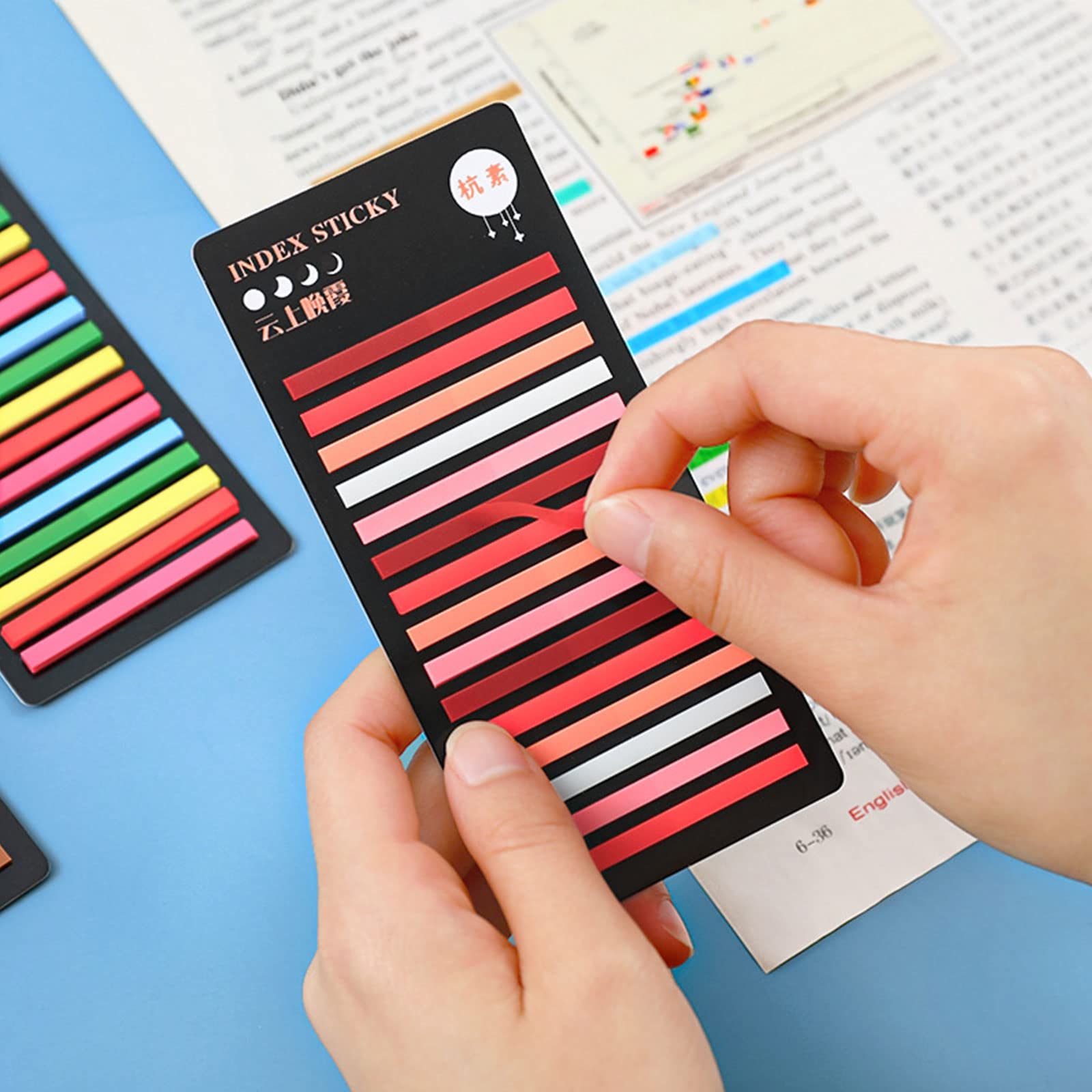 Snapklik.com : 3600 Sheets Highlighter Strips Set, Colorful Sticky ...