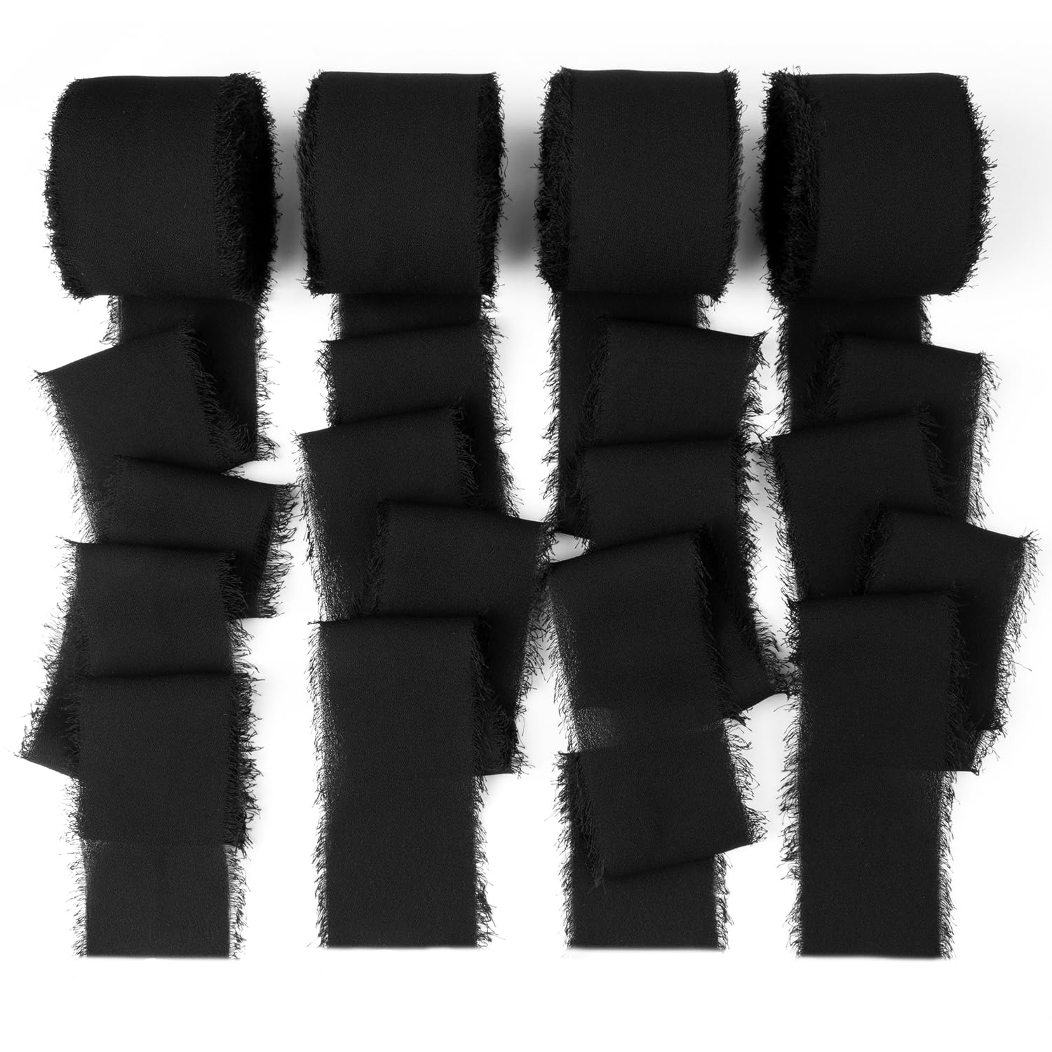 Amazon.com: Mlurcu Black Chiffon Ribbon 1-1/2 Inch x 40Yds Black Ribbon ...