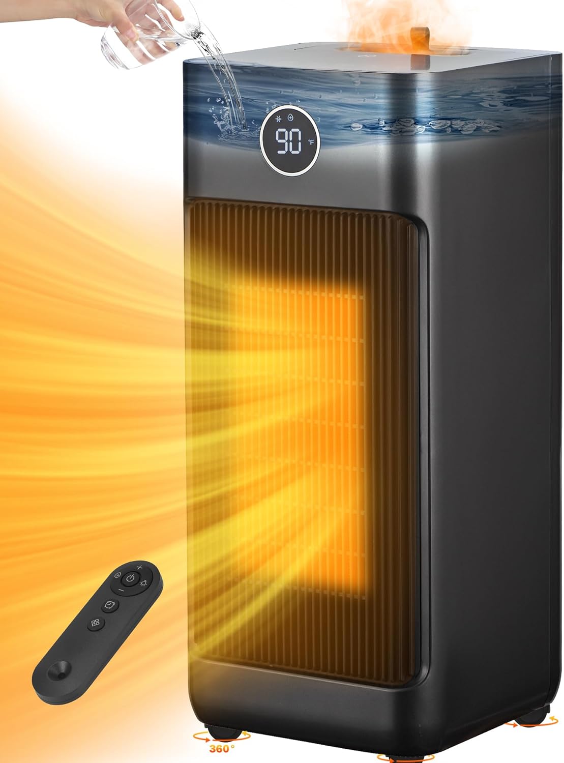 Amazon.com: Uthfy 23" Space Heater with Humidifier, 1500W Portable ...