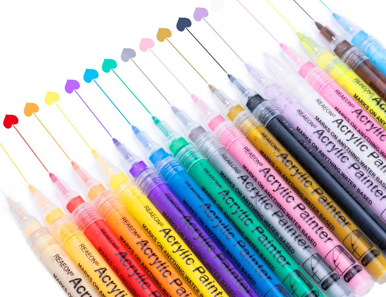Amazon.com: Zenacolor 40 Fabric Markers Pens Set - Non Toxic, Indelible ...