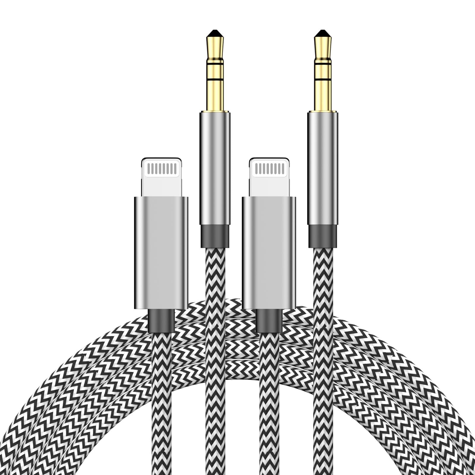 Amazon.com: Lightning to 3.5mm iPhone Aux Cord, [Apple Mfi Certified] 2 ...