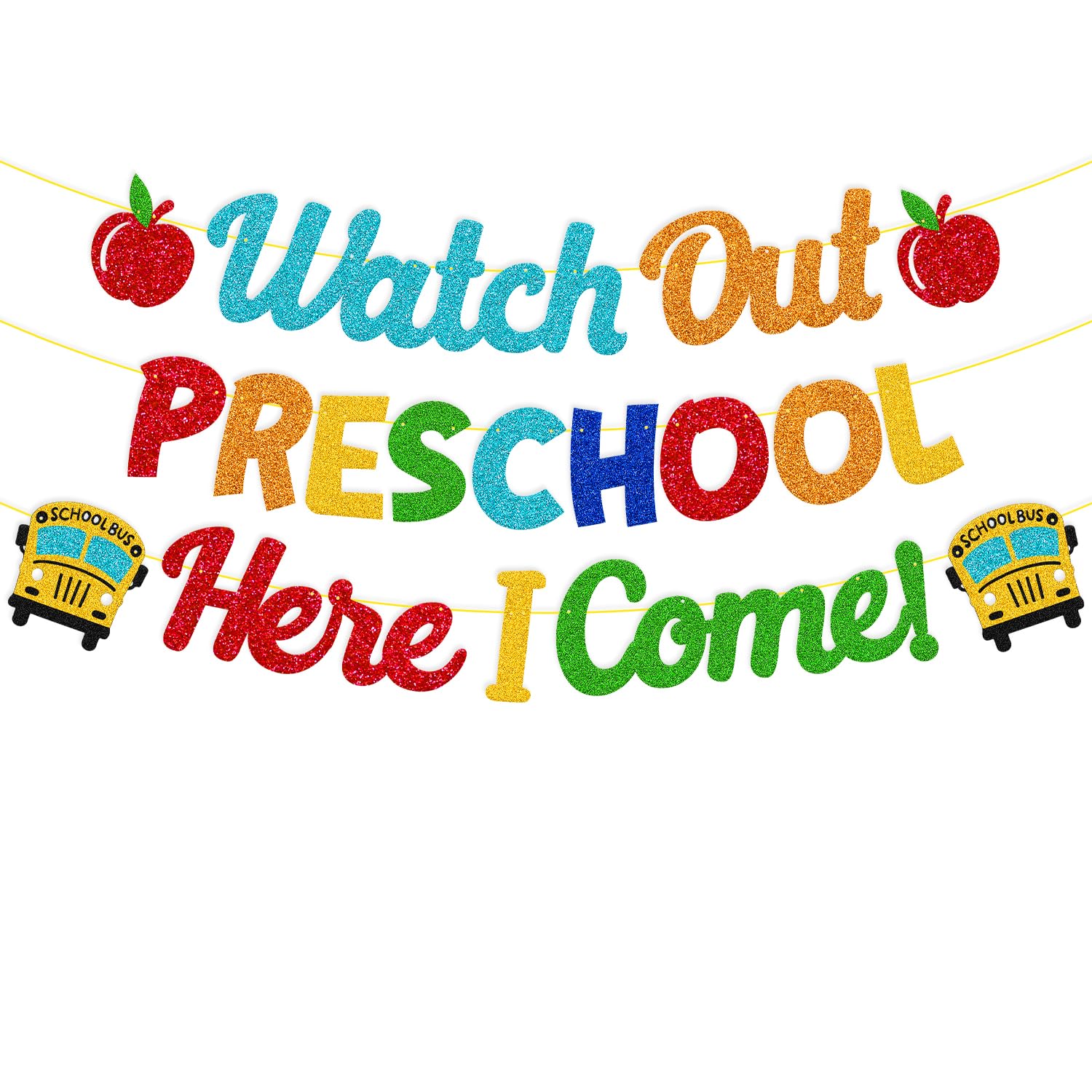 Amazon.com: Welcome to Preschool Banner Watch Out Preschool Here I Come ...