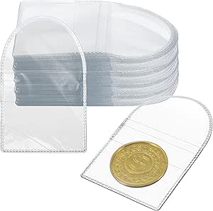 Amazon.com: Xindojuz 50 PCS Coin Protectors, 3.4 × 2.2 Inch Plastic ...