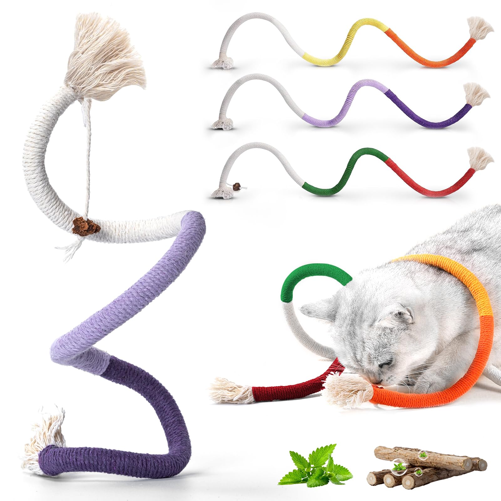 winbarry Cat Toy, Cat Teething Rope, Cat Toy Self-Employment, Catnip ...