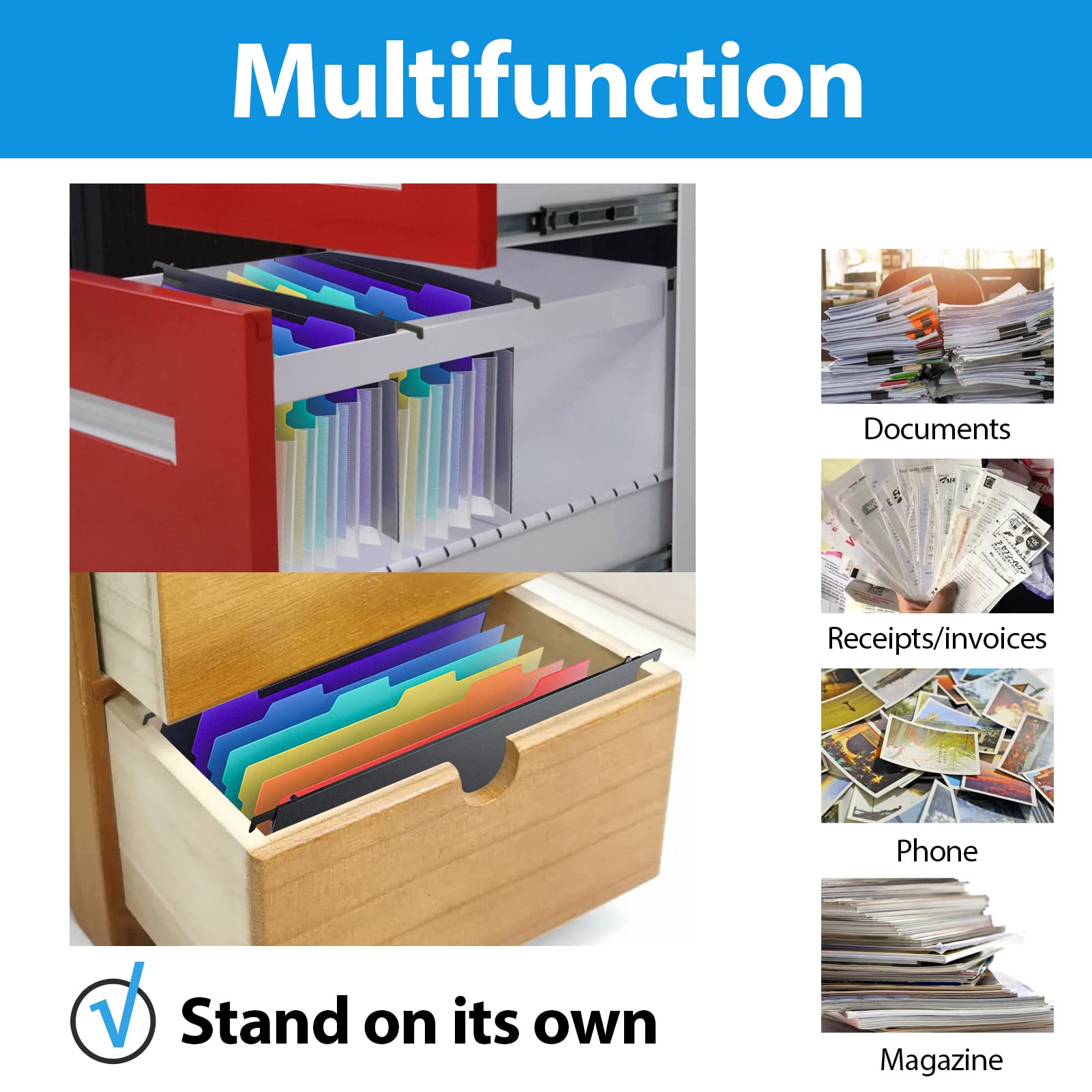 Accordion File ThinkTex 26 Pockets File Organiser, A4 Expanding File ...