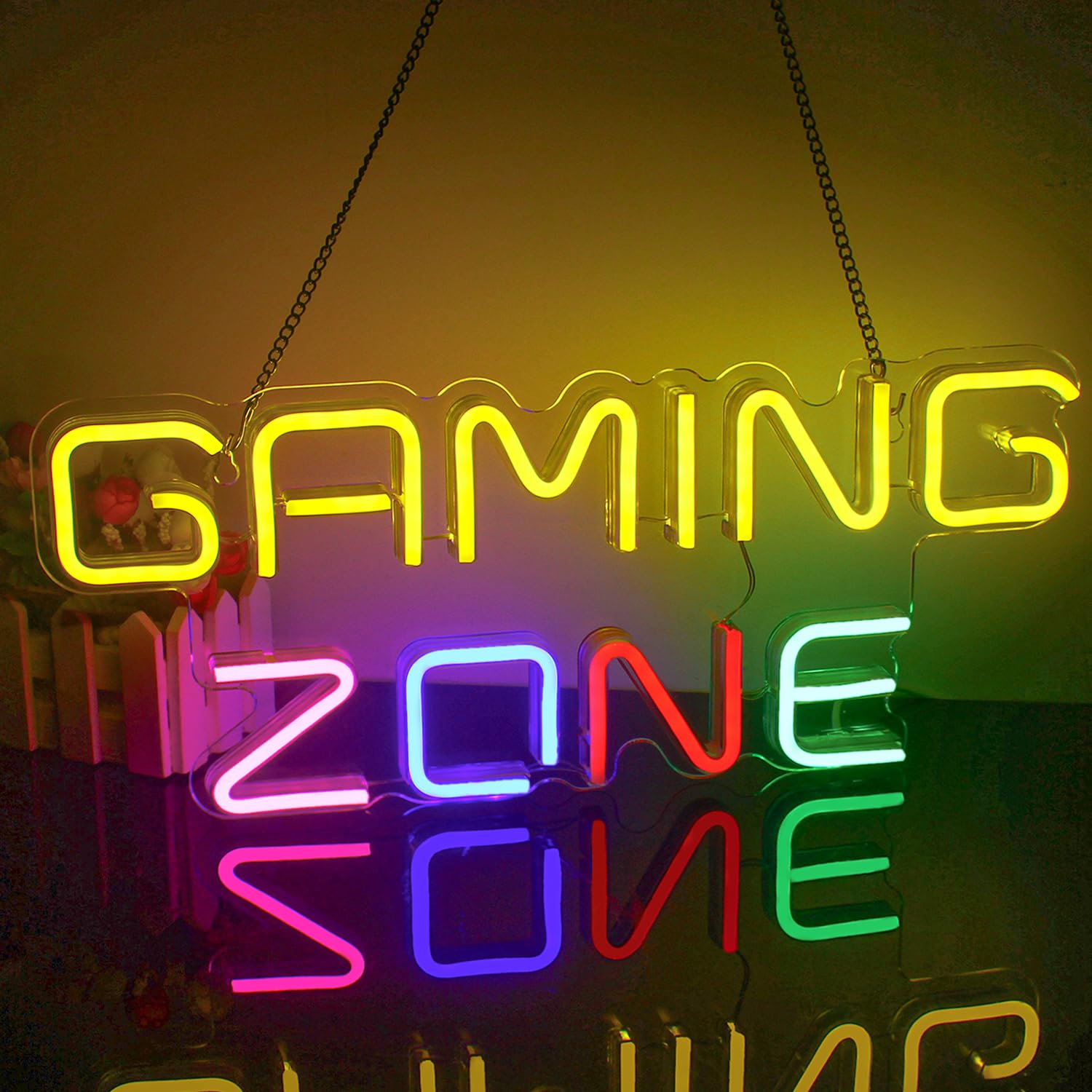 SIGNONME Gaming Zone Neon Sign Gaming Colourful LED Light ...