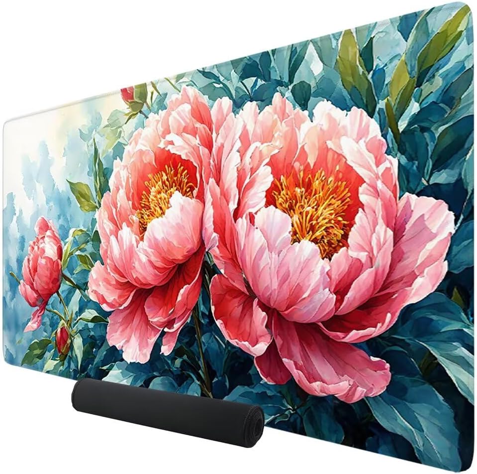 Gaming Mouse Pad Pink Large Mouse Mat 600x300x3mm XL Extended Desk Mat ...