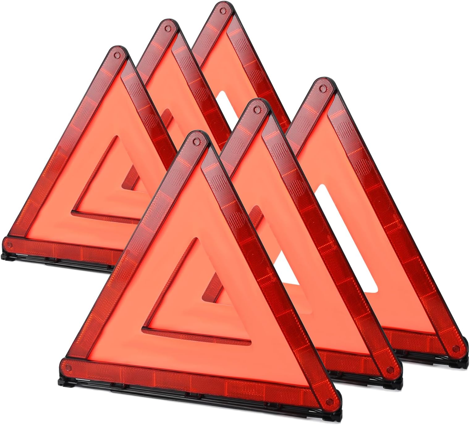 Amazon.com: cureder Emergency Warning Triangles, 6 Pack with Packaging ...