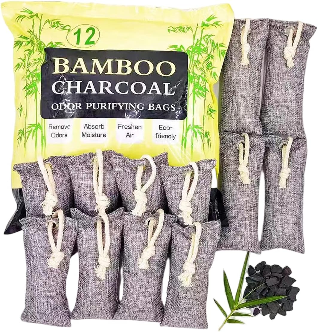 Amazon.com: 12 Pack Bamboo Activated Charcoal Odor Absorber, Bamboo ...