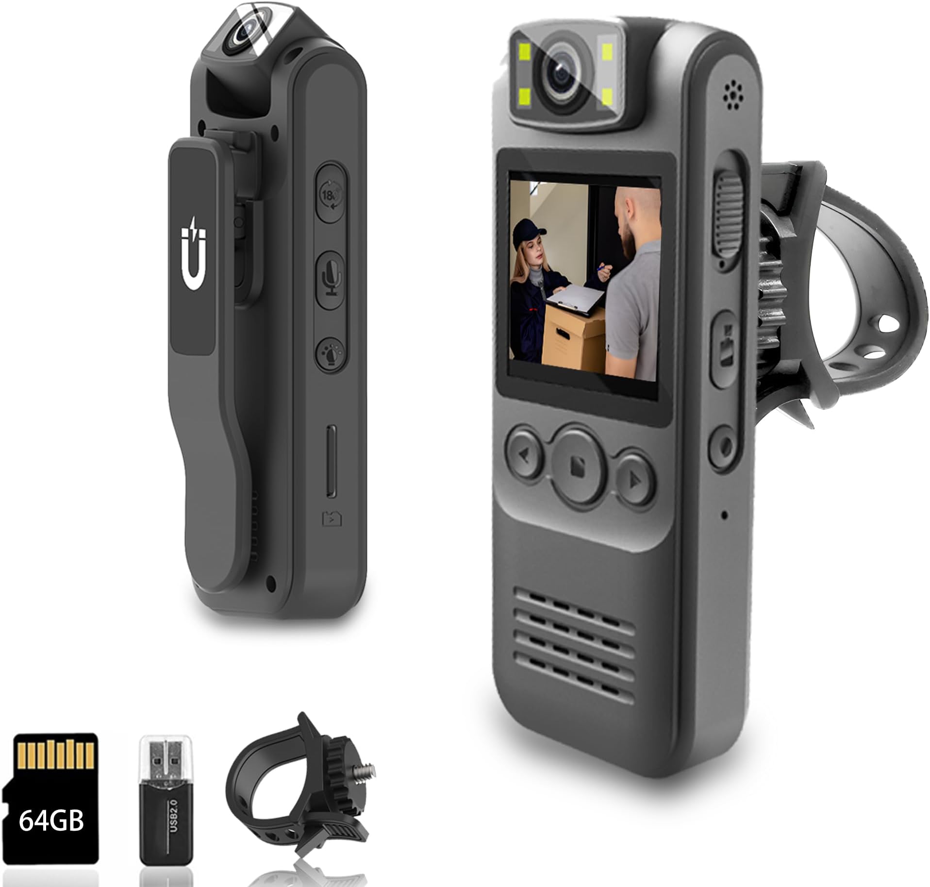 Amazon.com: BOBLOV 007 64GB Mini Body Cameras, User Friendly, Portable ...