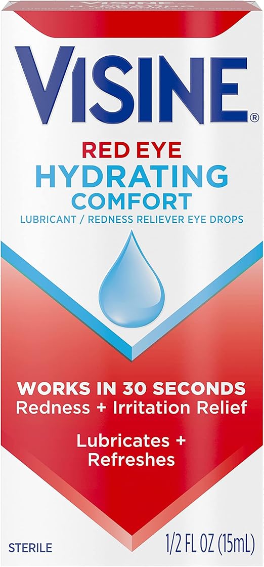 Amazon.com: Visine Red Eye Hydrating Comfort Redness Relief and ...
