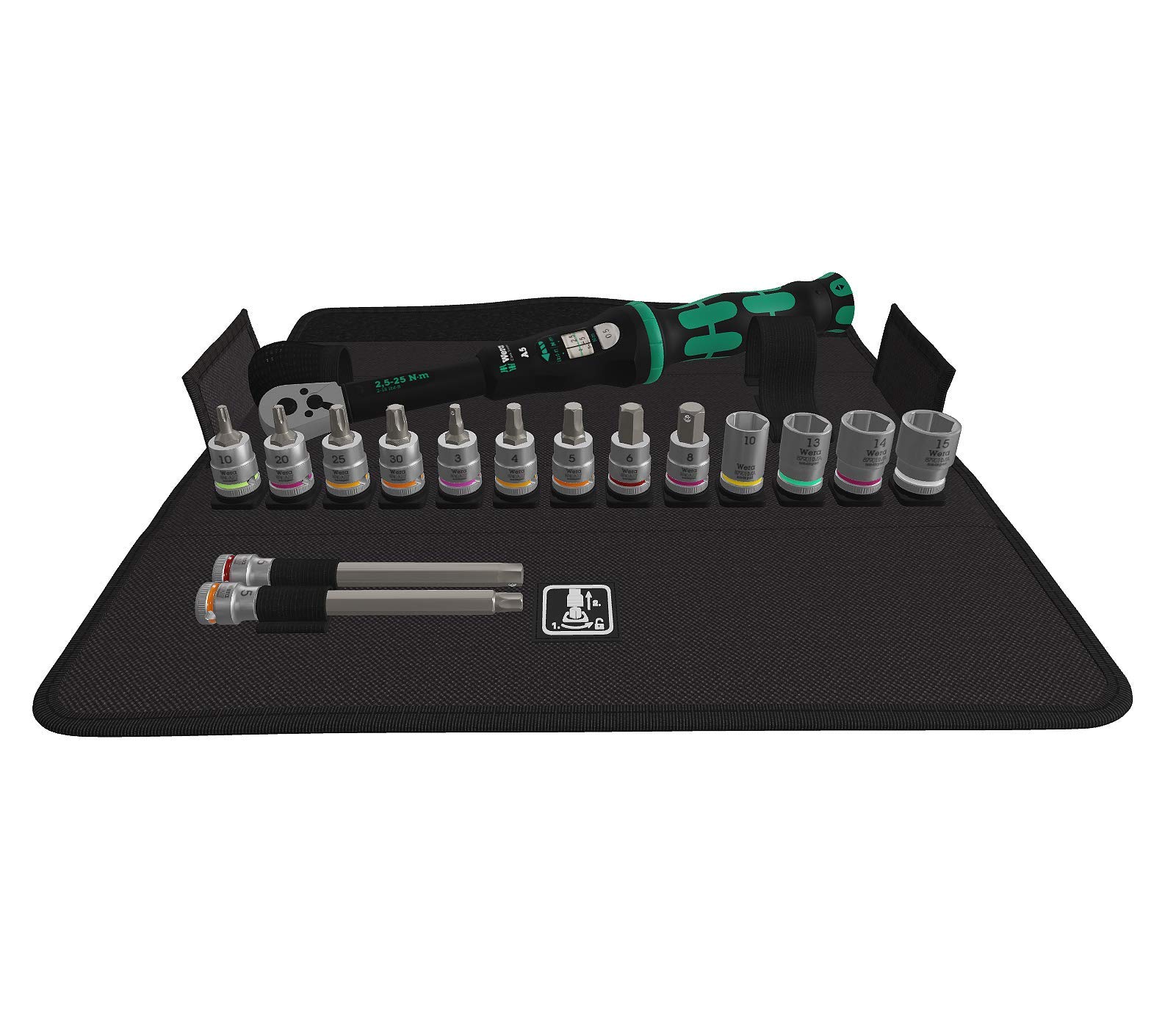 Wera Bicycle Torque Set Torque Wrench And Zyklop Socket Set 16pcs ...