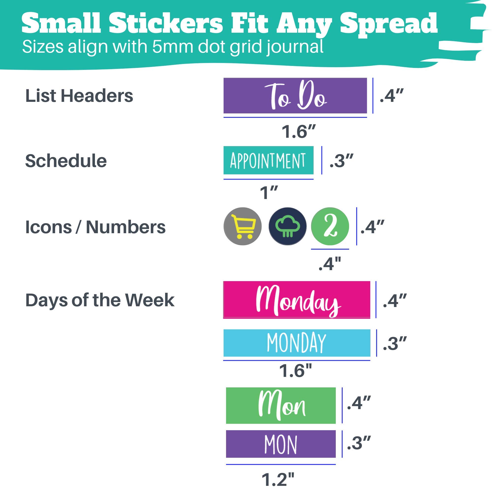 Practical Planner Stickers - Value Pack 48 Sheets, 6 Months of ...