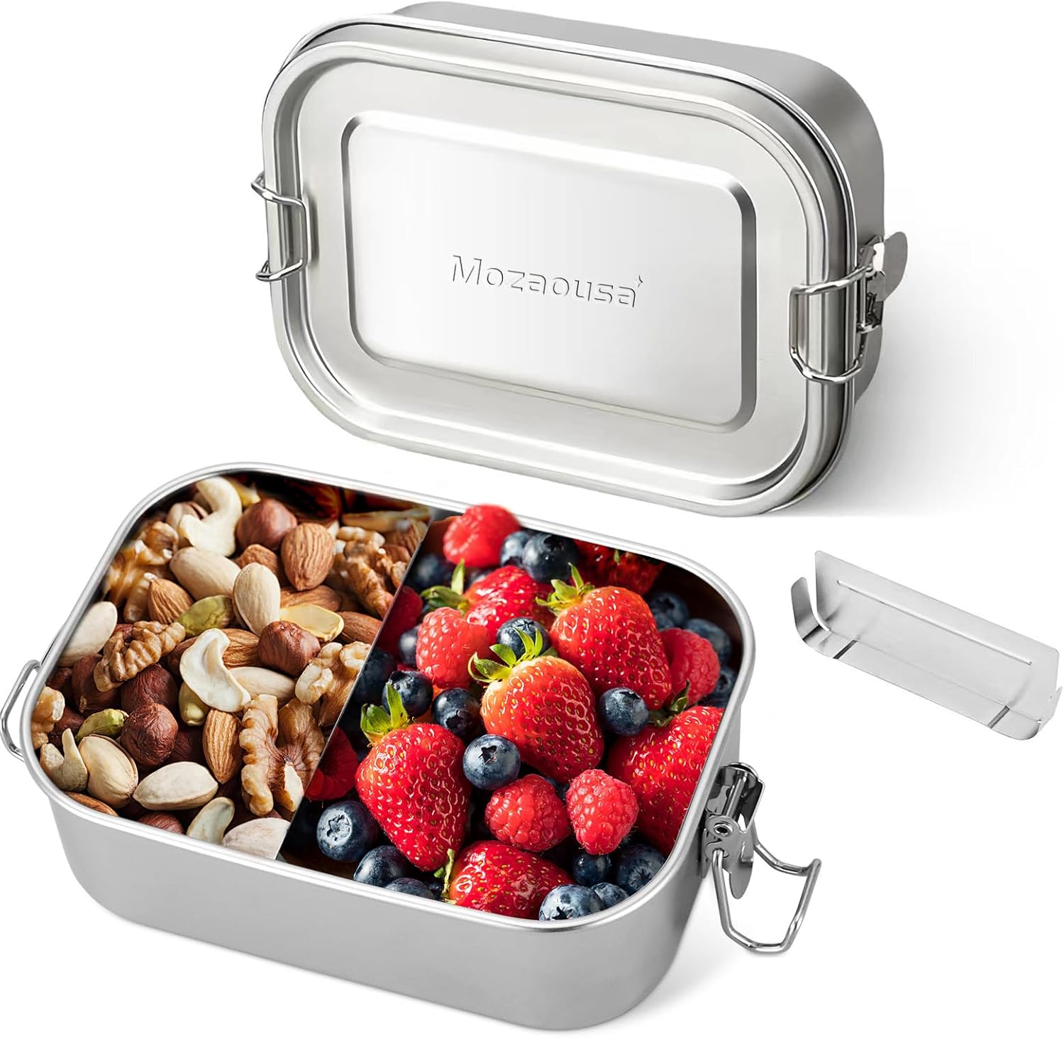 Amazon.com: MOZAOUSA 47oz-Large Stainless Steel Lunch Box with ...