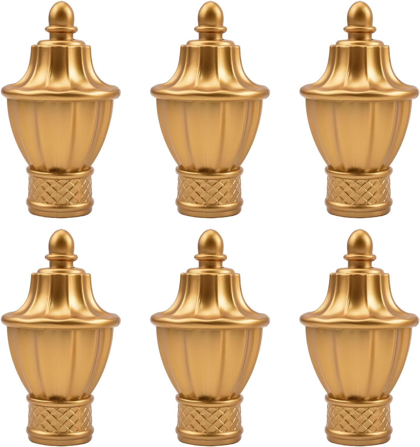 Amazon.com: UFURMATE Curtain Finials, 6Pcs Gold Plastic Drapery Rail ...