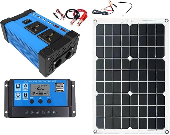 DADEA Kit de Panel Solar con Batería E Inversor, Kit de Sistema Solar ...