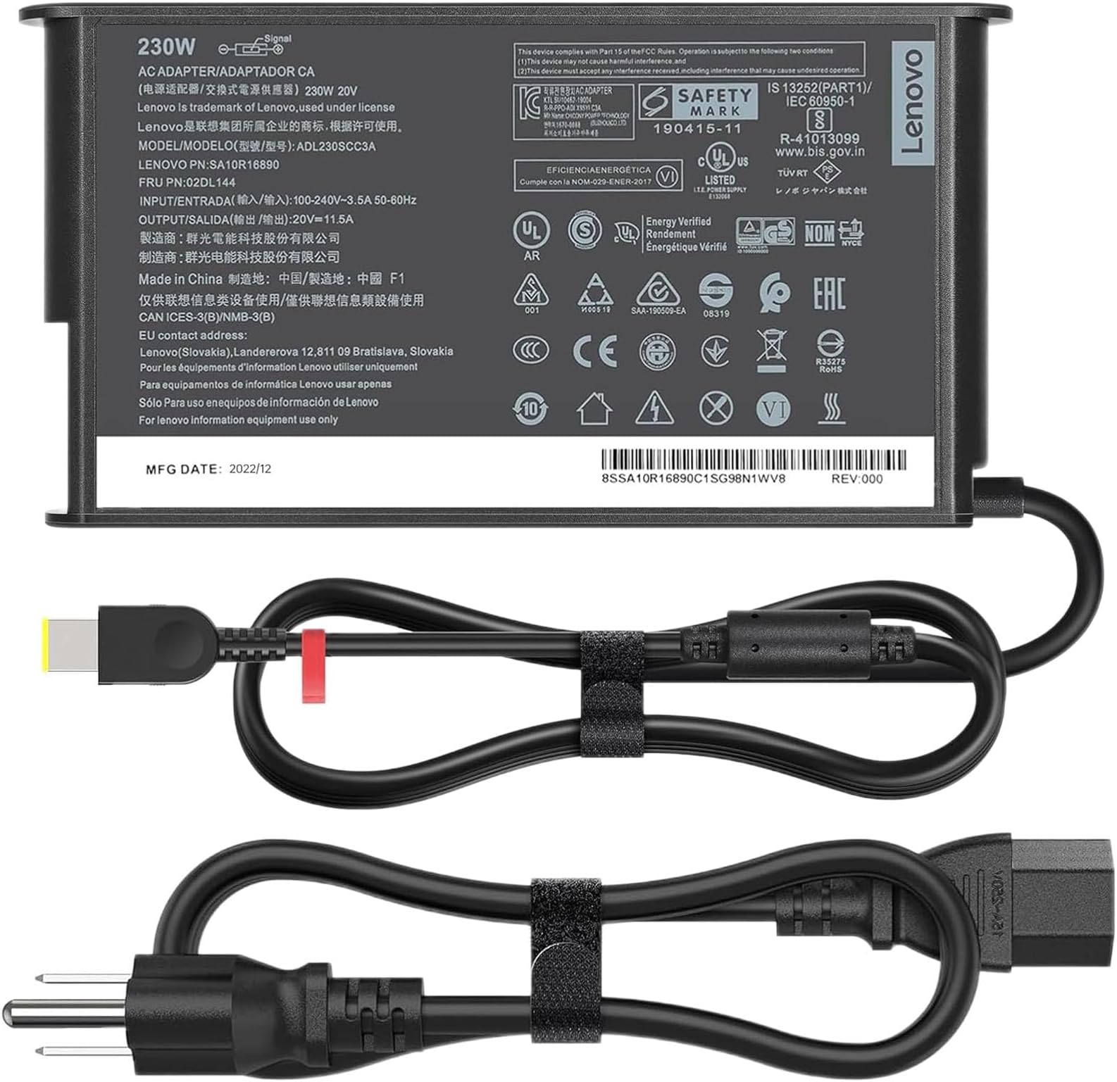 Amazon.com: Slim 230W Charger for Lenovo Gaming Legion 5 7 5P C7 S7 ...